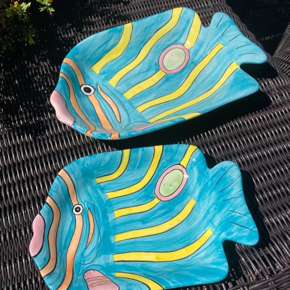 Source Unknown | Dining | Ceramic Fish Platter Set | Poshmark
